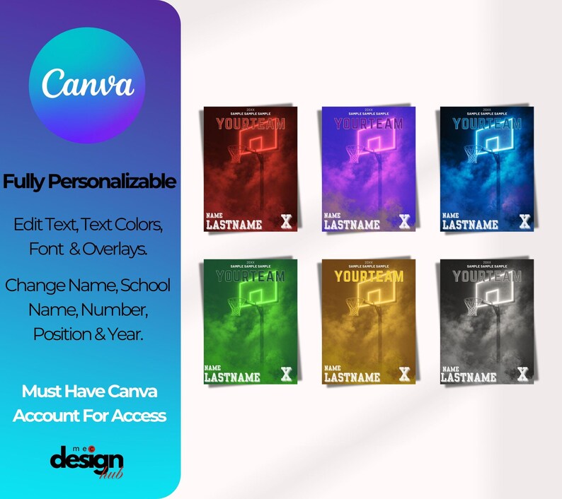 Bundle Canva Basketball Template & Sports | Custom Backdrops Posters ...