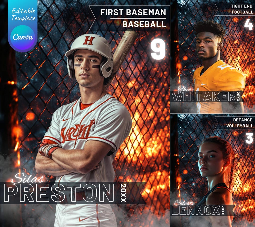 Custom Canva Fence and Fog Sports Backdrops Templates, for Senior Photo ...