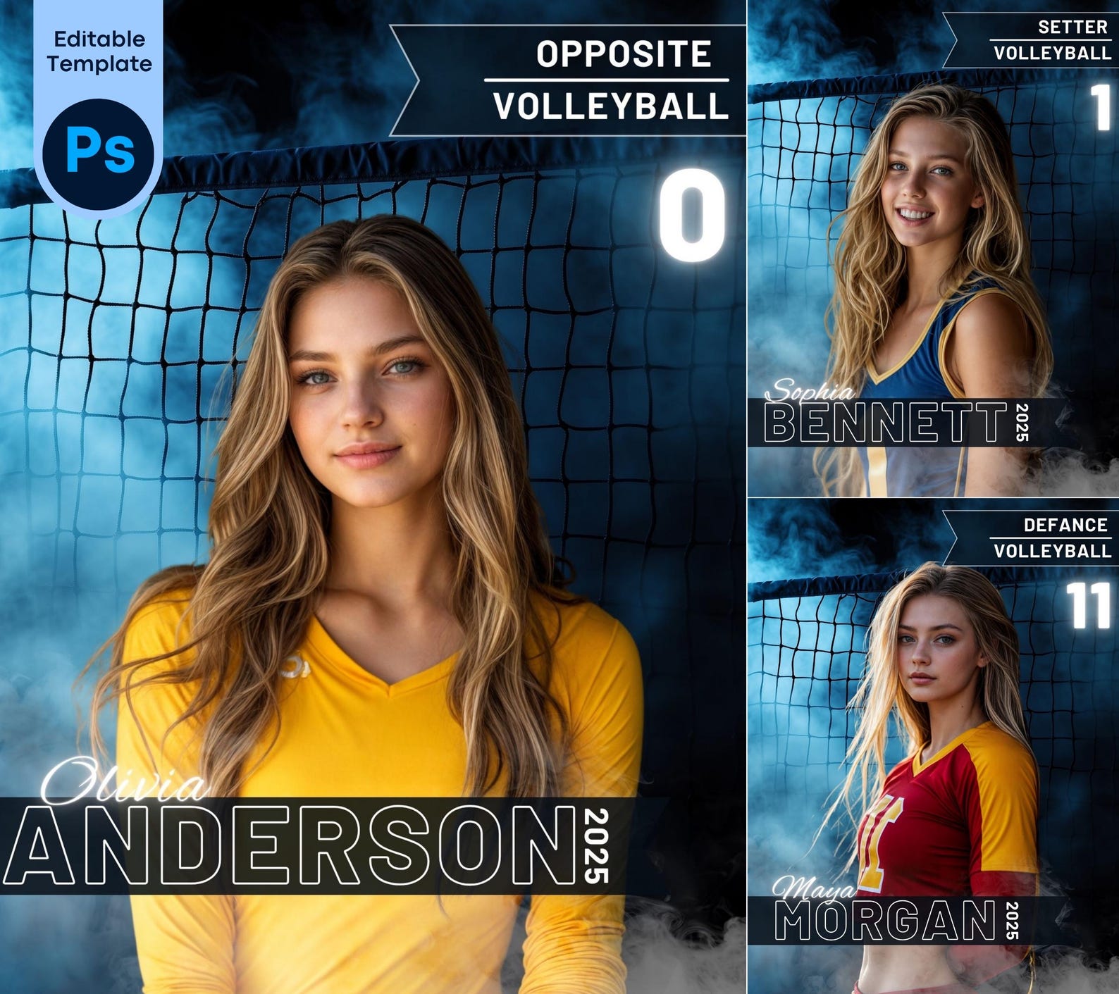 Photoshop Volleyball Templates Custom Photo Backdrops | Senior Sports ...