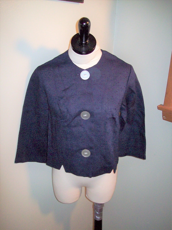 Original Vintage 50s 60s Navy Blue Womens Suit Jacket Style - Etsy