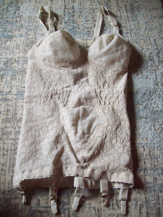 Original Vintage 50s 60s Full Body Bullet Bra Corset Girdle - Etsy
