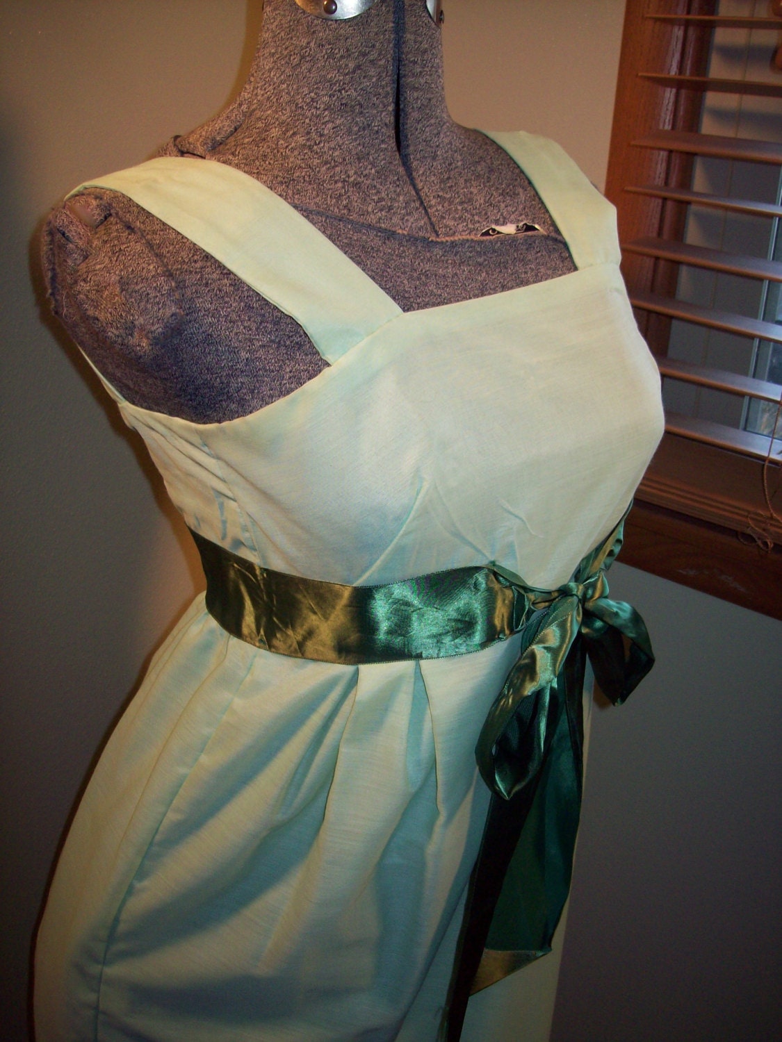 Original Vintage 70s Bright Celery Green Cocktail Party Maxi - Etsy