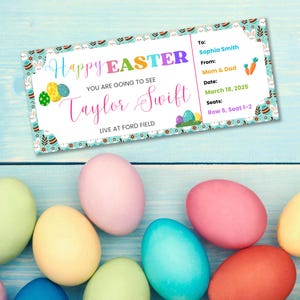 Editable Easter Concert Ticket – Printable Show Ticket Gift – Instant ...