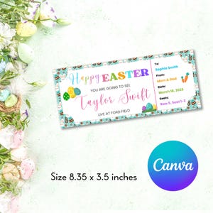 Editable Easter Concert Ticket – Printable Show Ticket Gift – Instant ...
