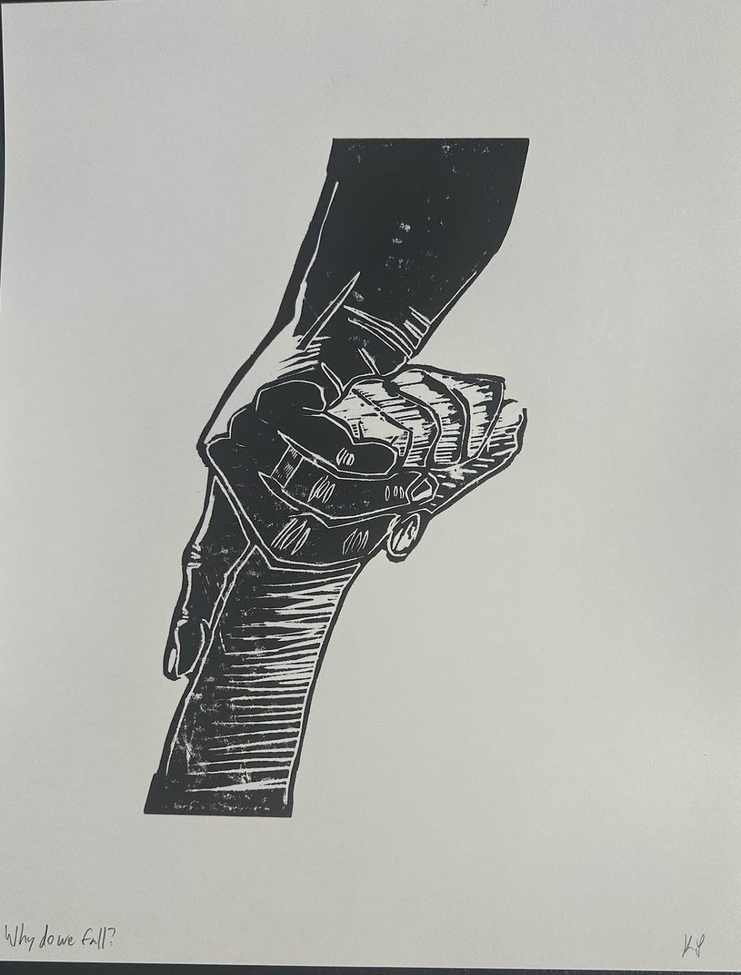 Batman Begins Handmade Linocut Print: "why Do We Fall?" - Etsy