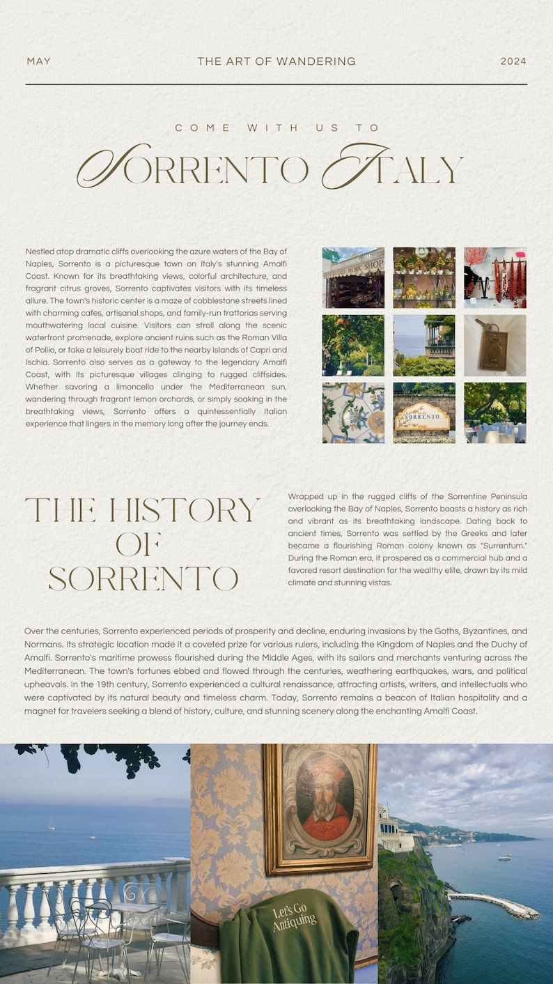 Sorrento Travel Guide - Etsy