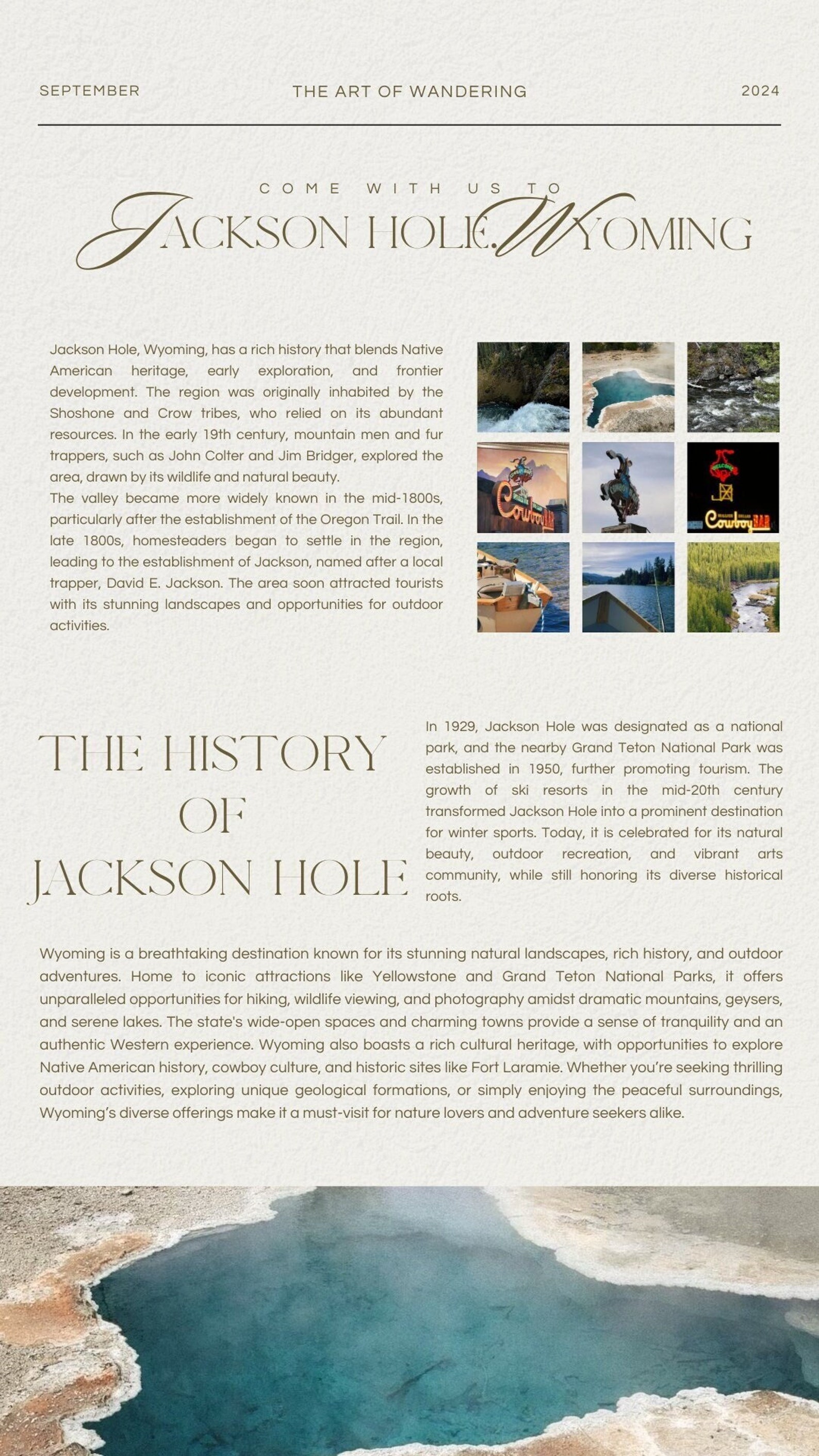 Jackson Hole Travel Guide - Etsy