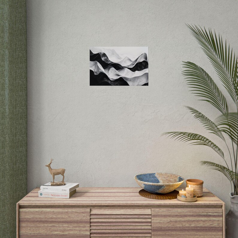 Black and White Marble Rolled Posters, Monochrome Sophisticated Art ...