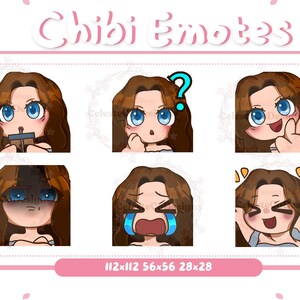 Twitch Girl 6pc Emote Pack Includes 3 Eye Colors - Etsy