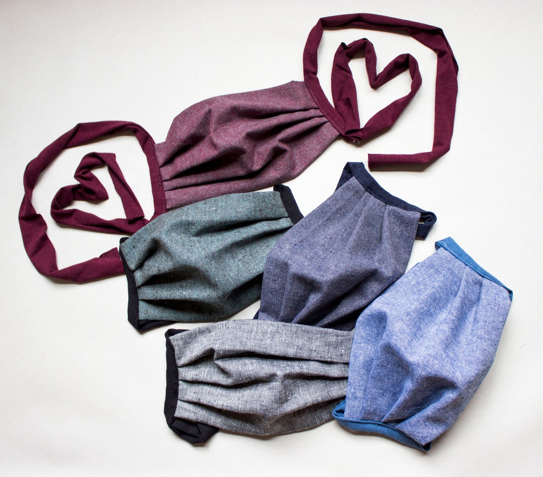 Organic Cotton & Hemp Face Masks NEW COLORS Lined W/ Filter Pocket ...