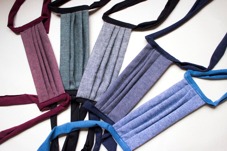 Organic Cotton & Hemp Face Masks NEW COLORS Lined w/ | Etsy