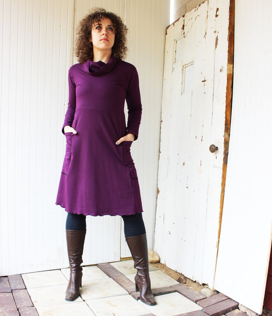 Brooke Passport Pocket Dress - Custom Made to Order - Organic Fabric - Etsy