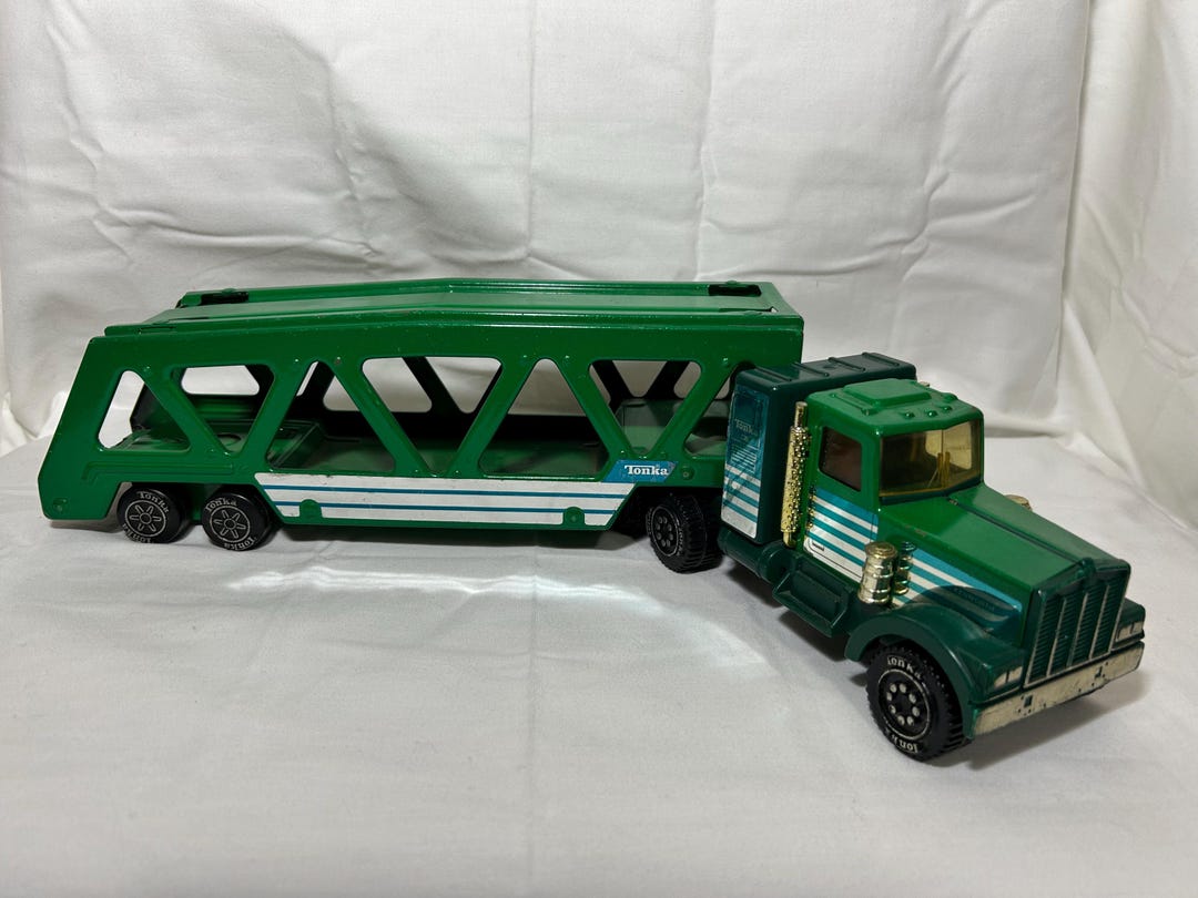 Vtg. Green Tonka Rig & Trailer 1982 - Etsy
