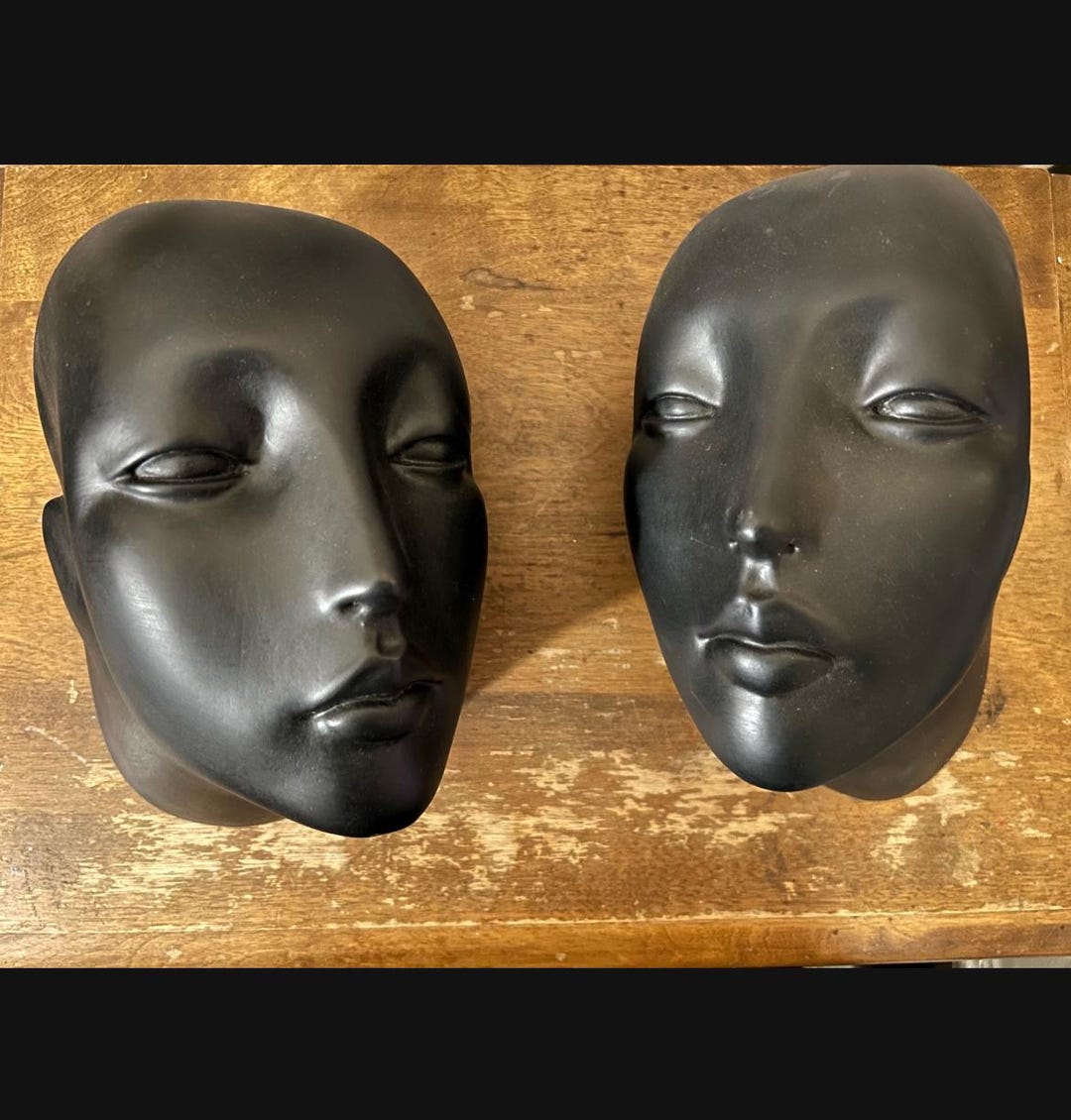 Ceramic Heads Wall Decor - Etsy
