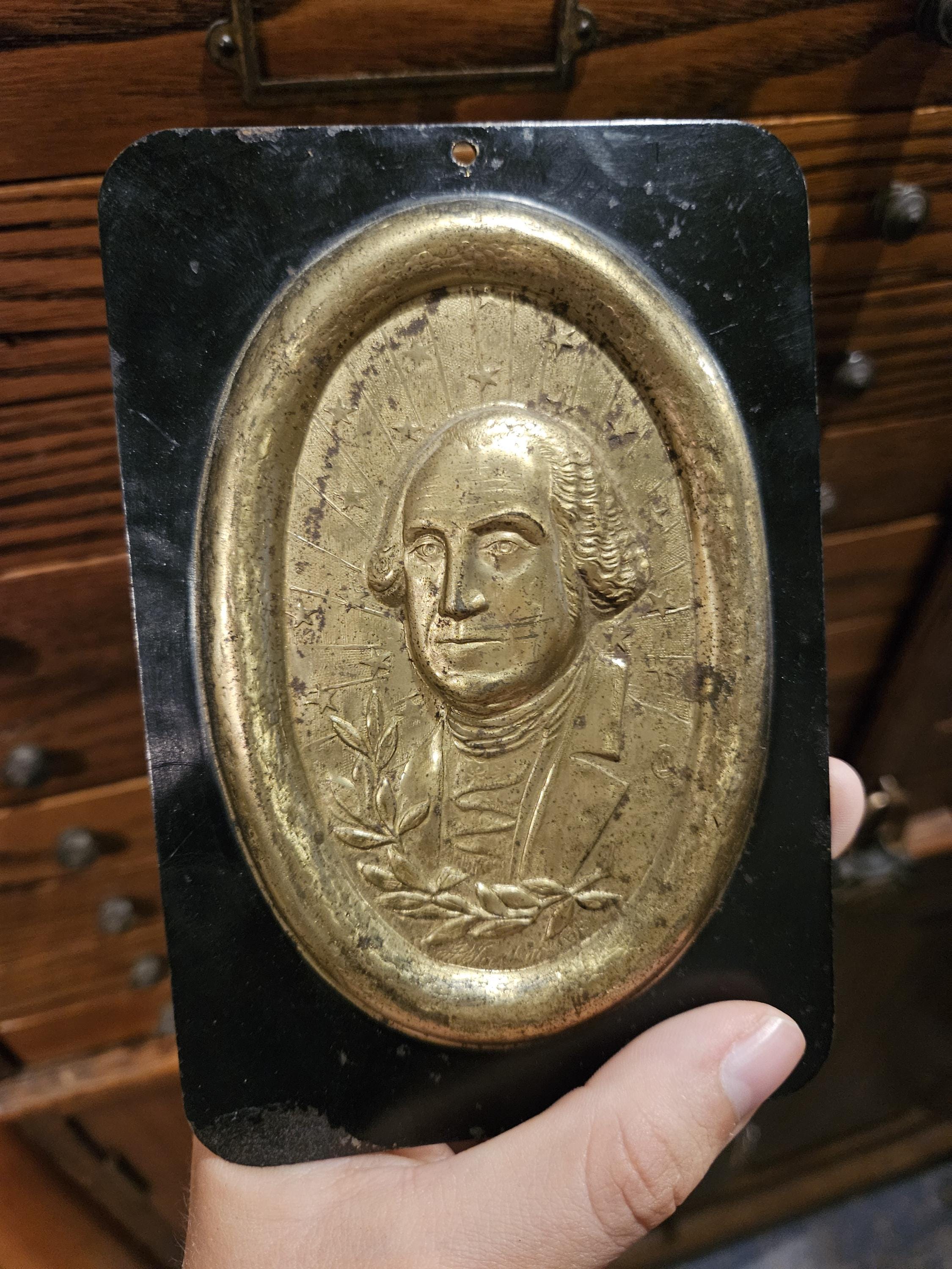 George Washington Metal Plaque, Antique - Etsy