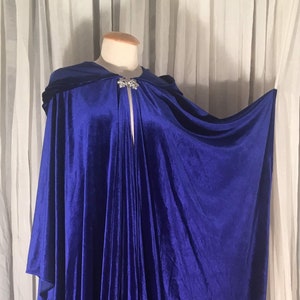 Royal Blue Velvet Cloak - Accessible Hands - Custom Length - Etsy