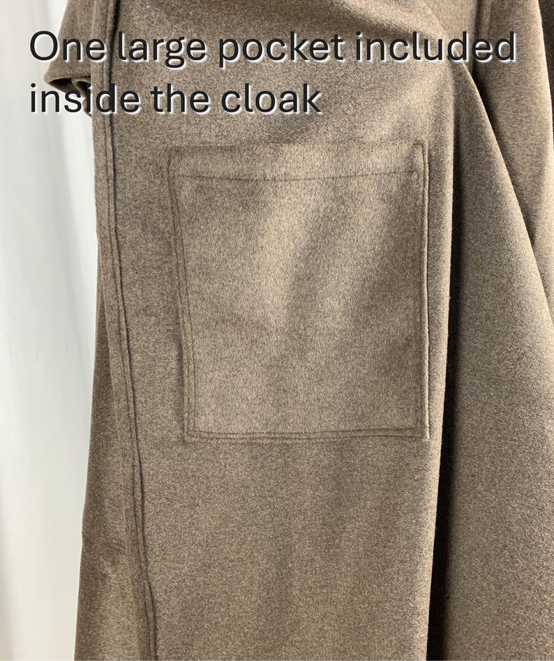 Brown Thick WOOL Cloak With Cape-scarf - Custom Length - Etsy