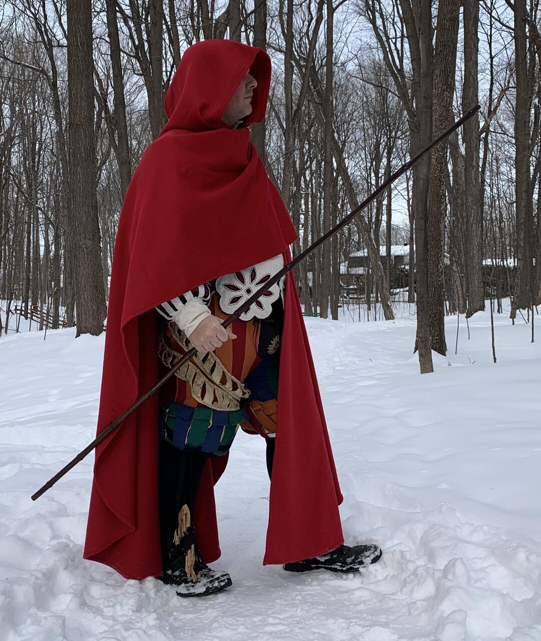 Red Thick WOOL Cloak - Accessible Hands - Custom Length - Etsy