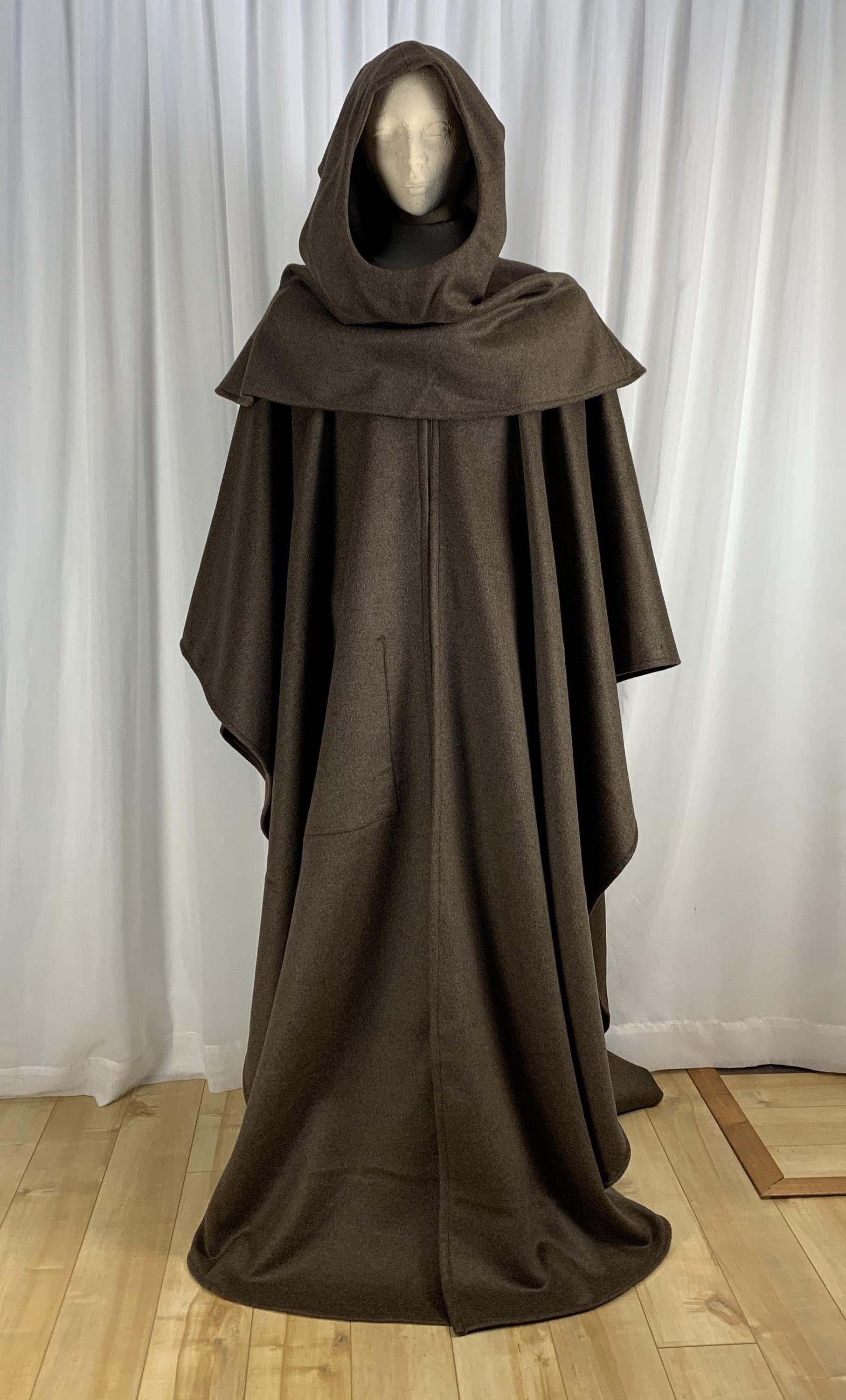 Brown MONK WOOL Cloak - Custom Length - Etsy