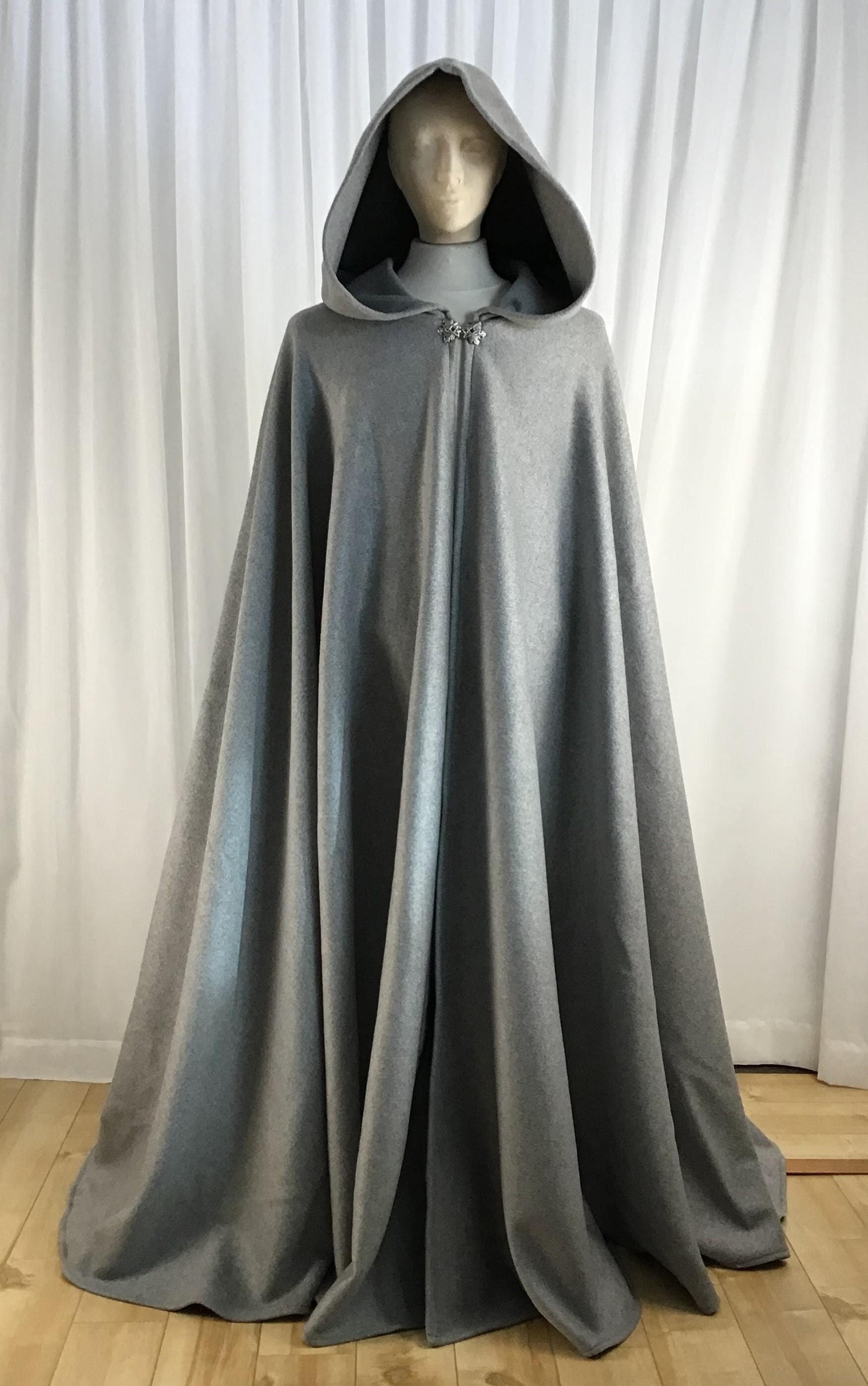 Pale Gray Thick WOOL Cloak FULL Circle - Custom Length - Etsy