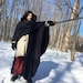 Navy Blue WOOL Cloak - Accessible Hands - Custom Length - Etsy