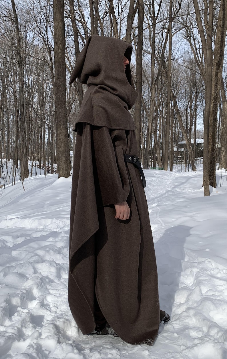 Brown MONK WOOL Cloak - Custom Length - Etsy