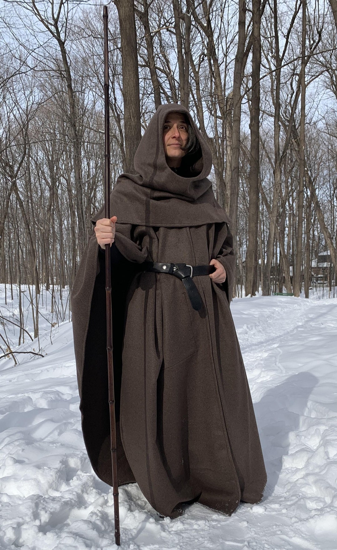 Brown MONK WOOL Cloak - Custom Length - Etsy