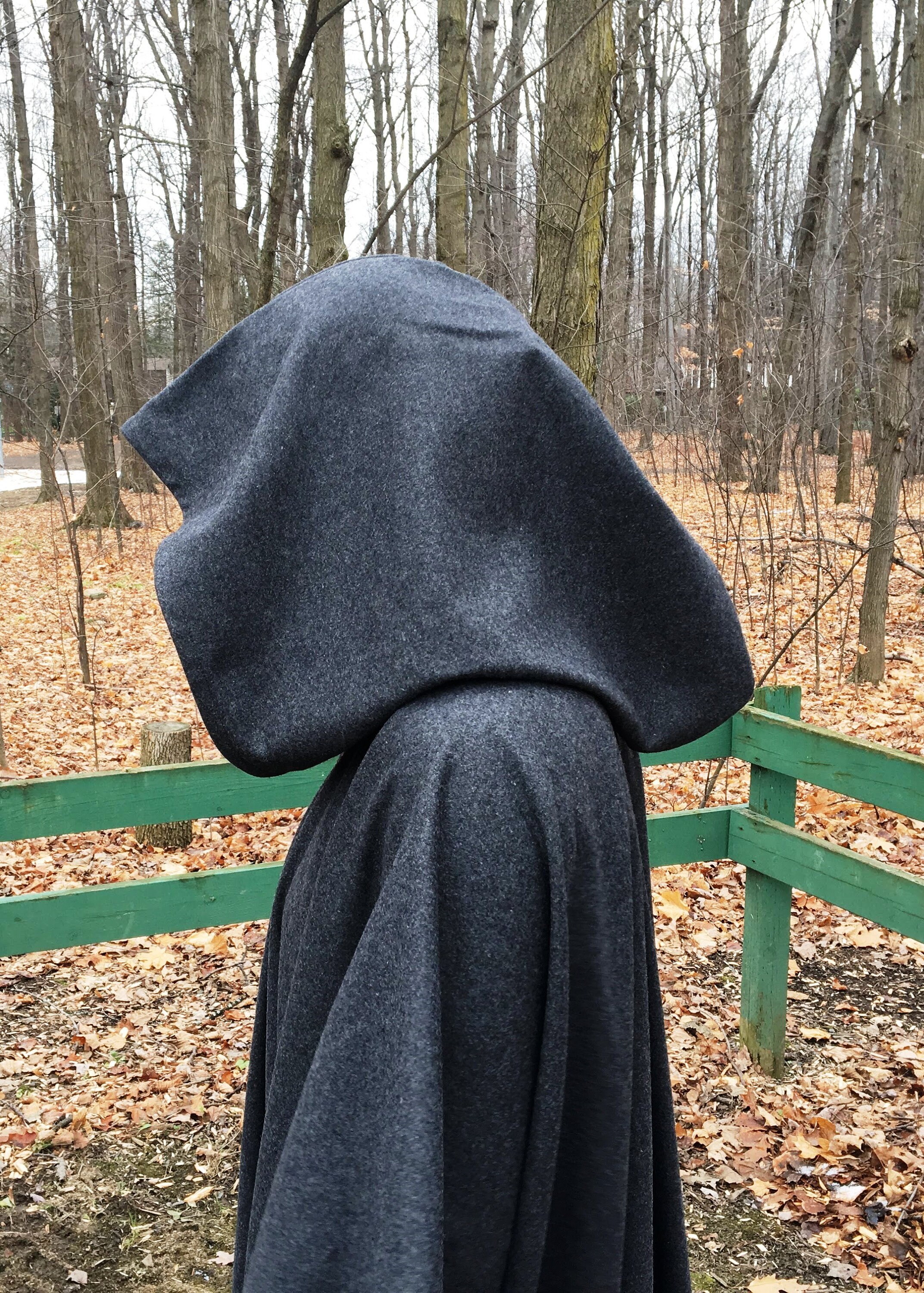 Charcoal Grey WOOL Cloak - Accessible Hands - Custom Length - Etsy