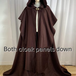 Dark Brown Thick WOOL Cloak With Cape-scarf - Custom Length - Etsy
