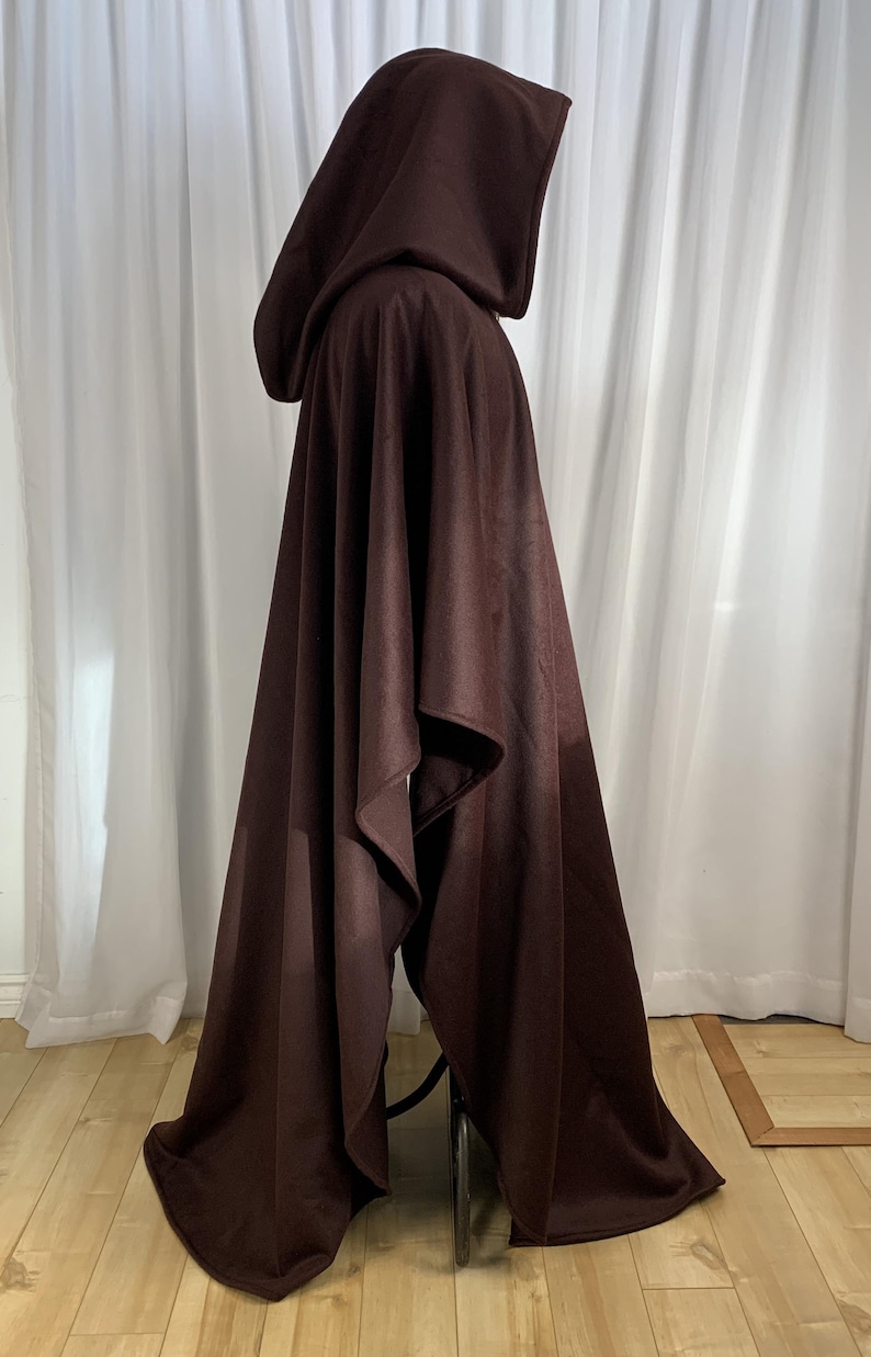 Dark Brown Thick WOOL Cloak - Accessible Hands - Custom Length - Etsy