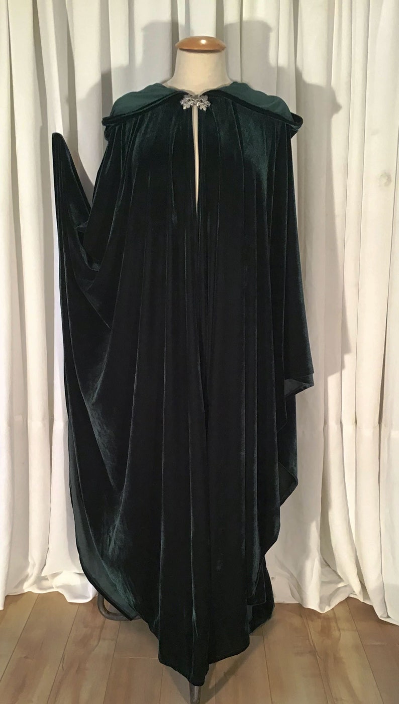 Emerald Green VELVET Cloak - Accessible Hands - Custom Length - Etsy