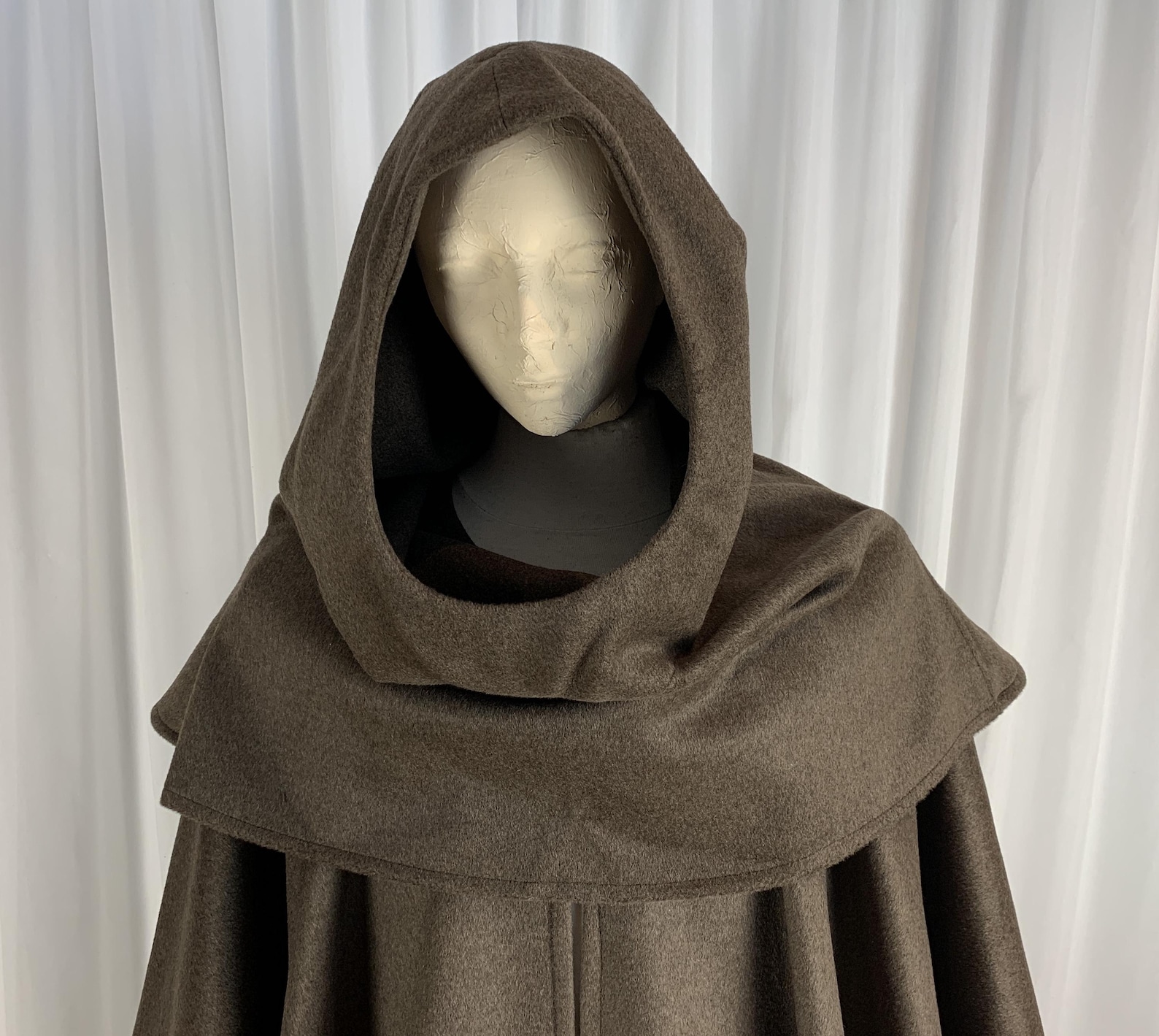 Brown MONK WOOL Cloak - Custom Length - Etsy