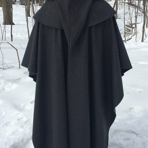 Grey MONK WOOL Cloak - Custom Length - Etsy