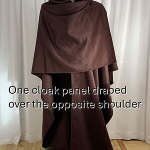 Dark Brown Thick WOOL Cloak - Accessible Hands - Custom Length - Etsy