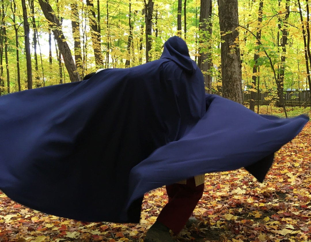 Navy Blue Cloak FULL CIRCLE Custom Length - Etsy