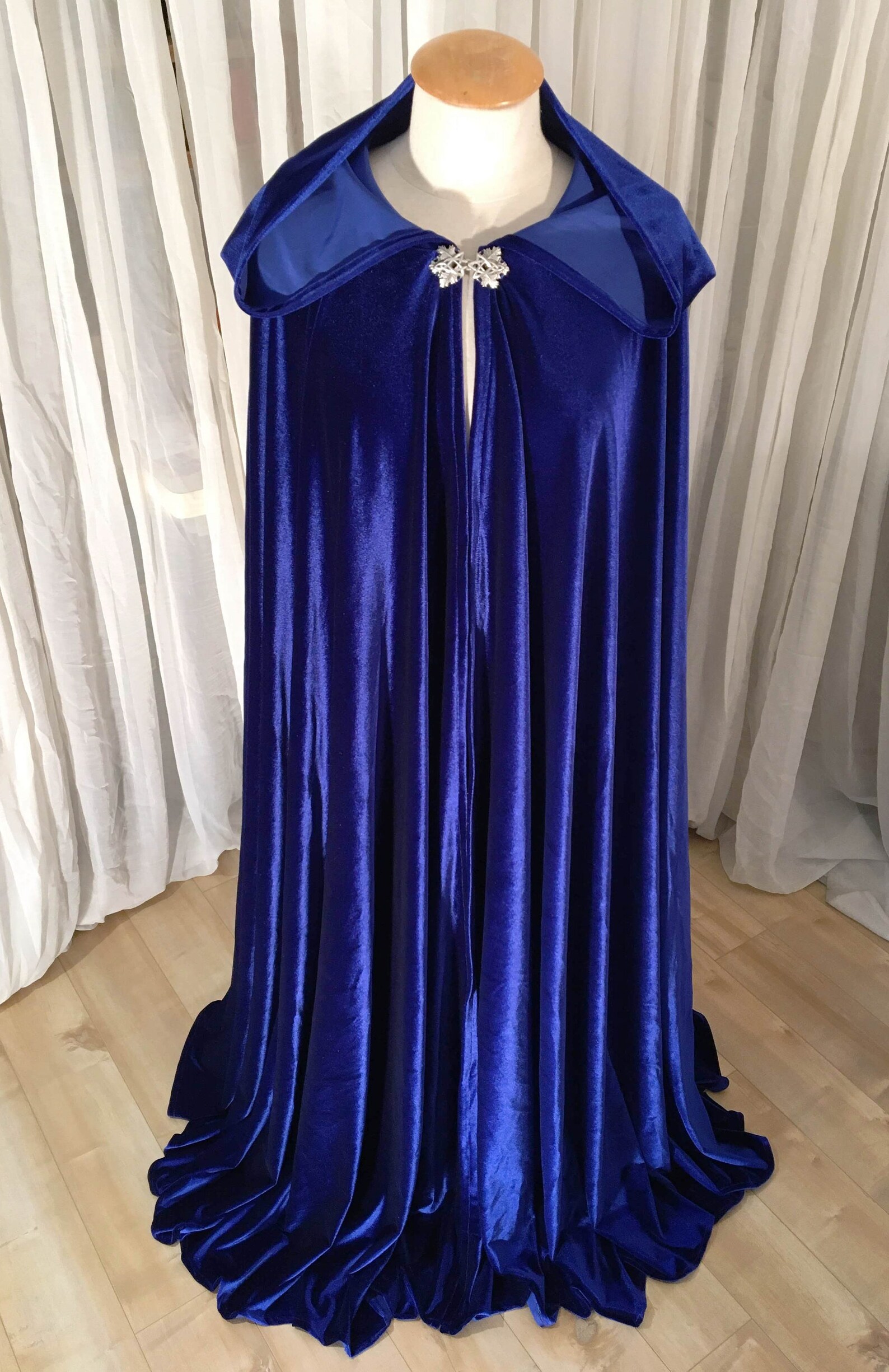 FULL CIRCLE Royal Blue Velvet Cloak - Your Length - Etsy