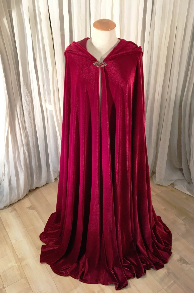 FULL CIRCLE Red Velvet Cloak - Your Length - Etsy