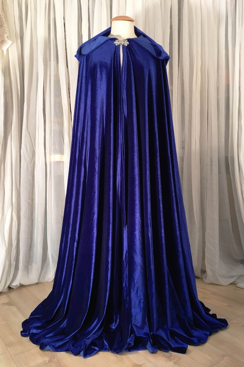 FULL CIRCLE Royal Blue Velvet Cloak Your Length - Etsy
