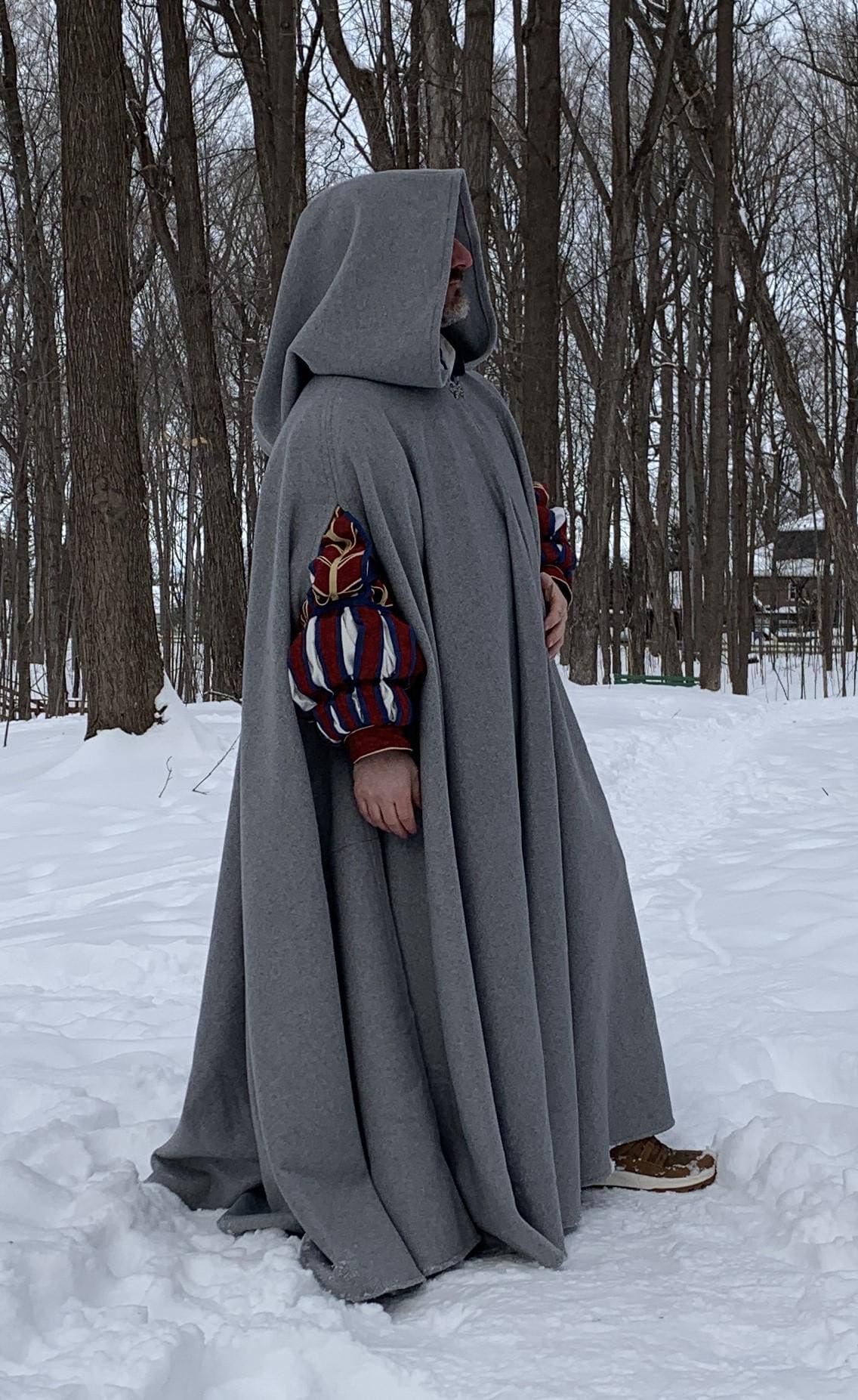 Pale Gray Thick WOOL Cloak FULL Circle - Custom Length - Etsy