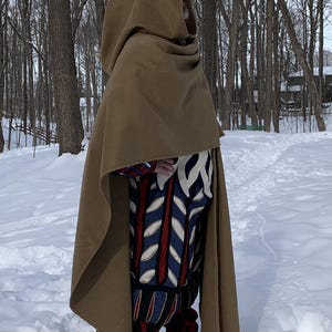 Tan WOOL Cloak - Accessible Hands - Custom Length - Etsy
