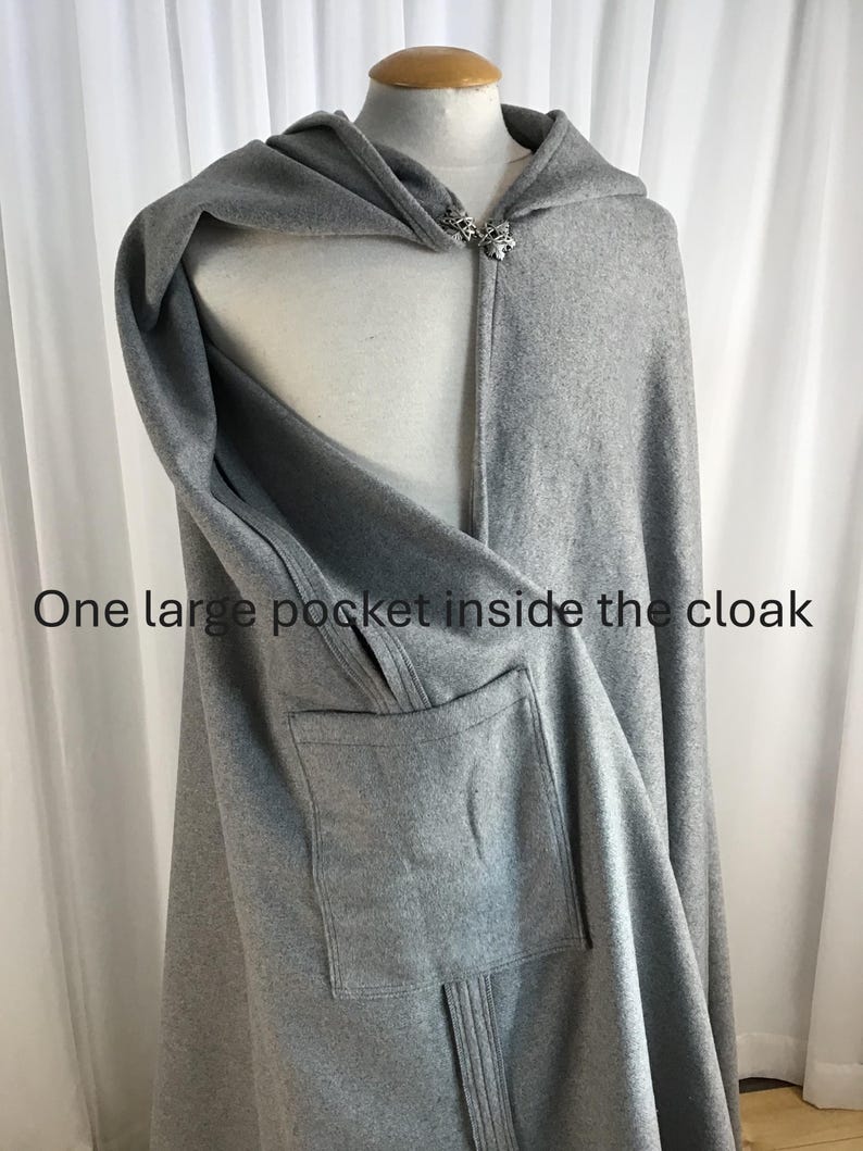 Pale Gray Thick WOOL Cloak FULL Circle - Custom Length - Etsy