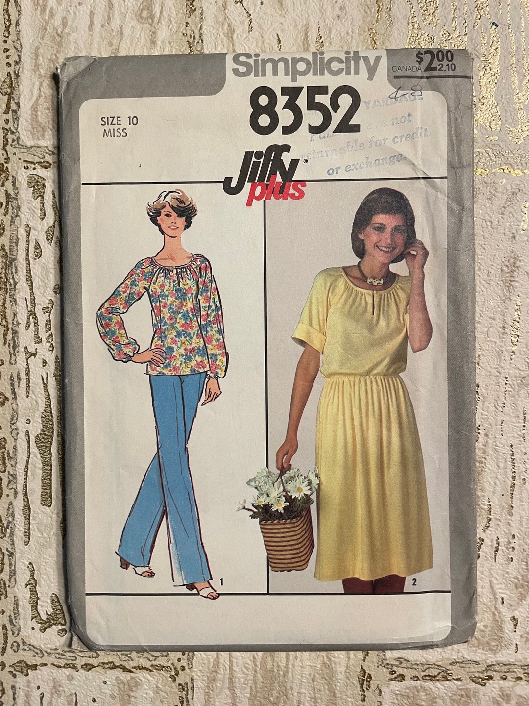 Simplicity Sewing Pattern 8352 Misses Jiffy Plus Pullover Top Skirt ...