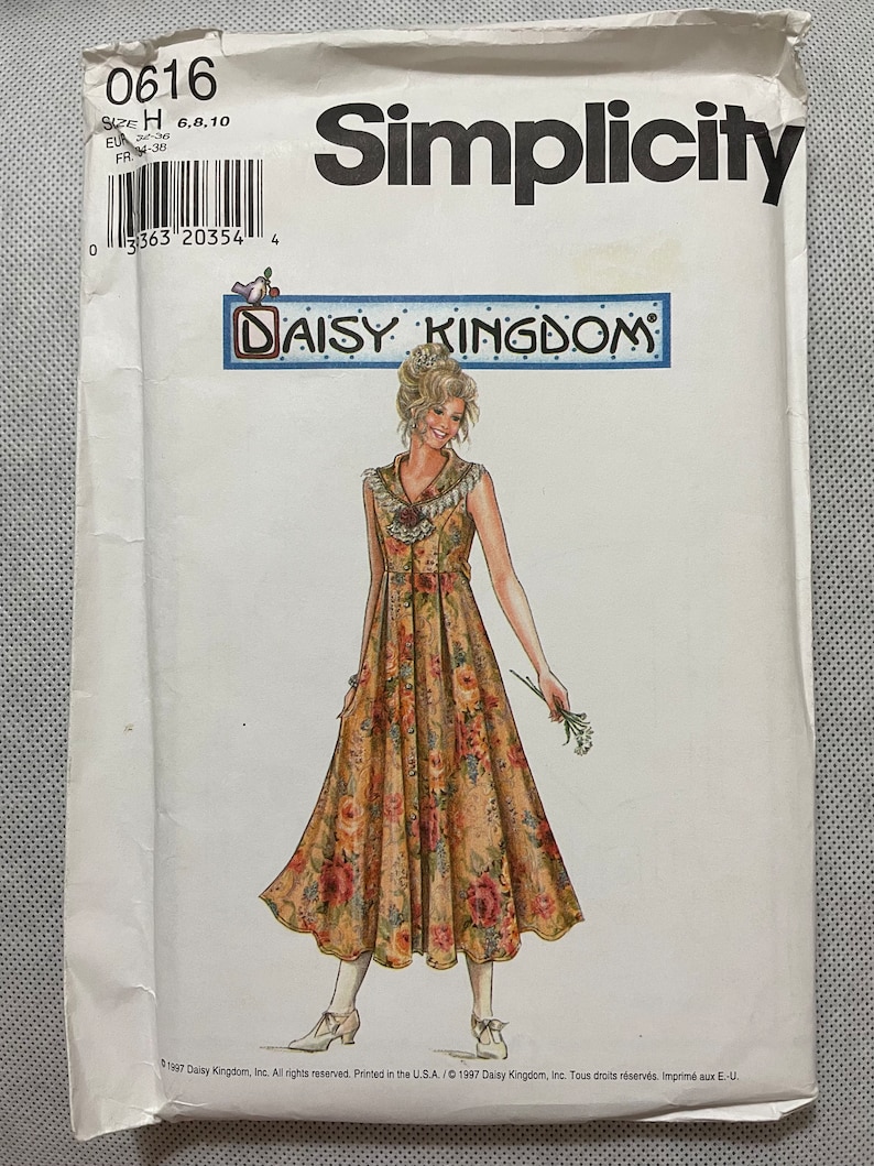 Simplicity Sewing Pattern Daisy Kingdom 0616 Misses Dress Sizes 6 8 10 ...