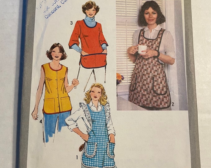 Simplicity Sewing Pattern 9209 Misses Set of Aprons Size Medium 14 16 ...
