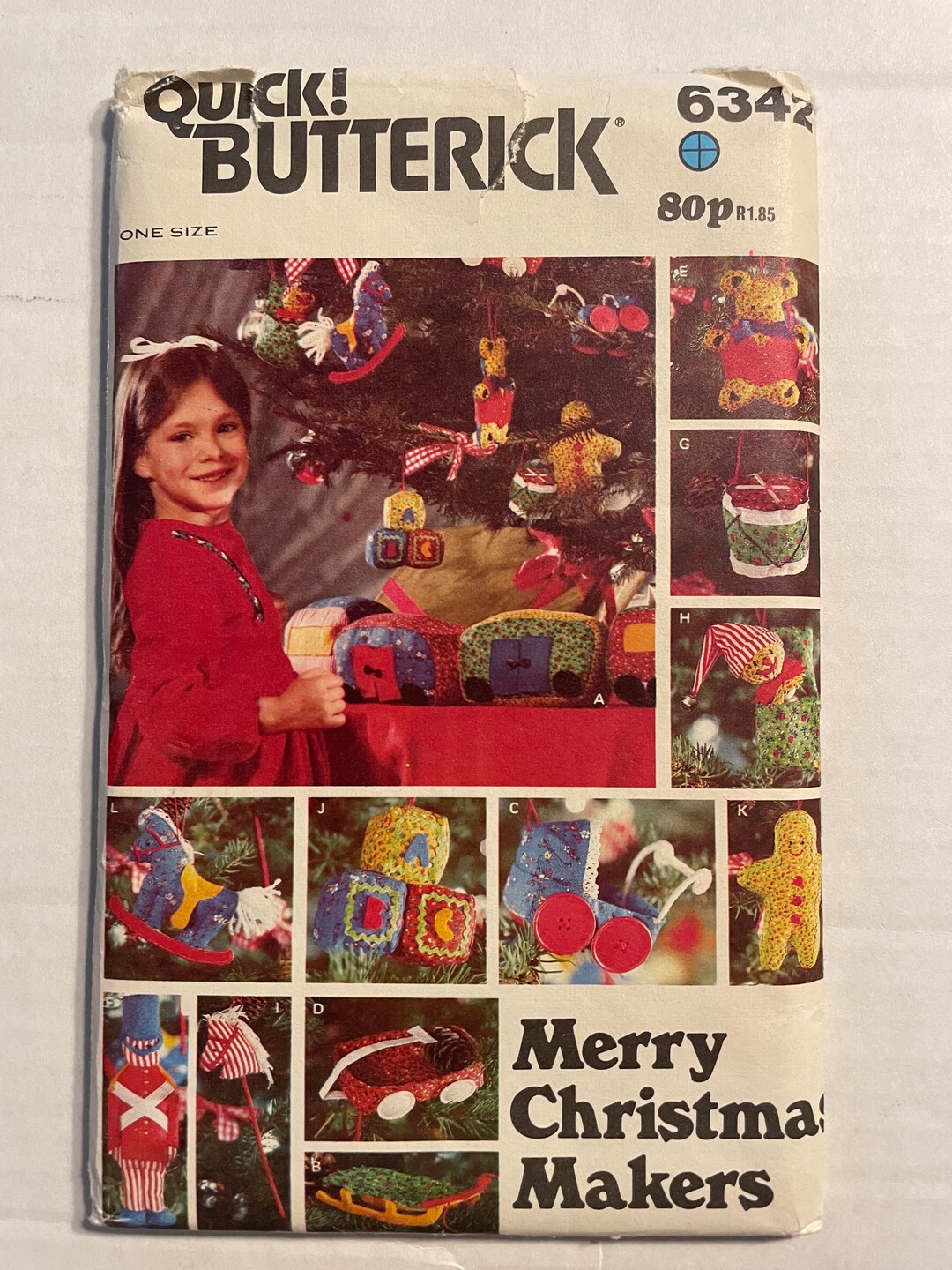 Quick Butterick Sewing Pattern 6342 Merry Christmas Makers Calico ...