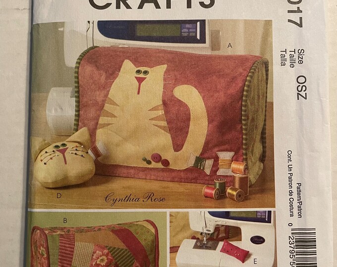 Mccalls Craft Sewing Pattern M5017 Cat Sewing Machine Cover Organizer ...