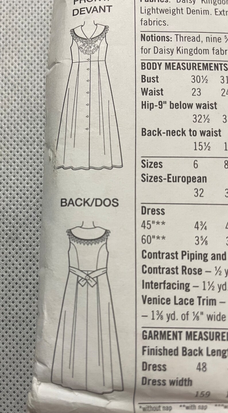 Simplicity Sewing Pattern Daisy Kingdom 0616 Misses Dress Sizes 6 8 10 ...