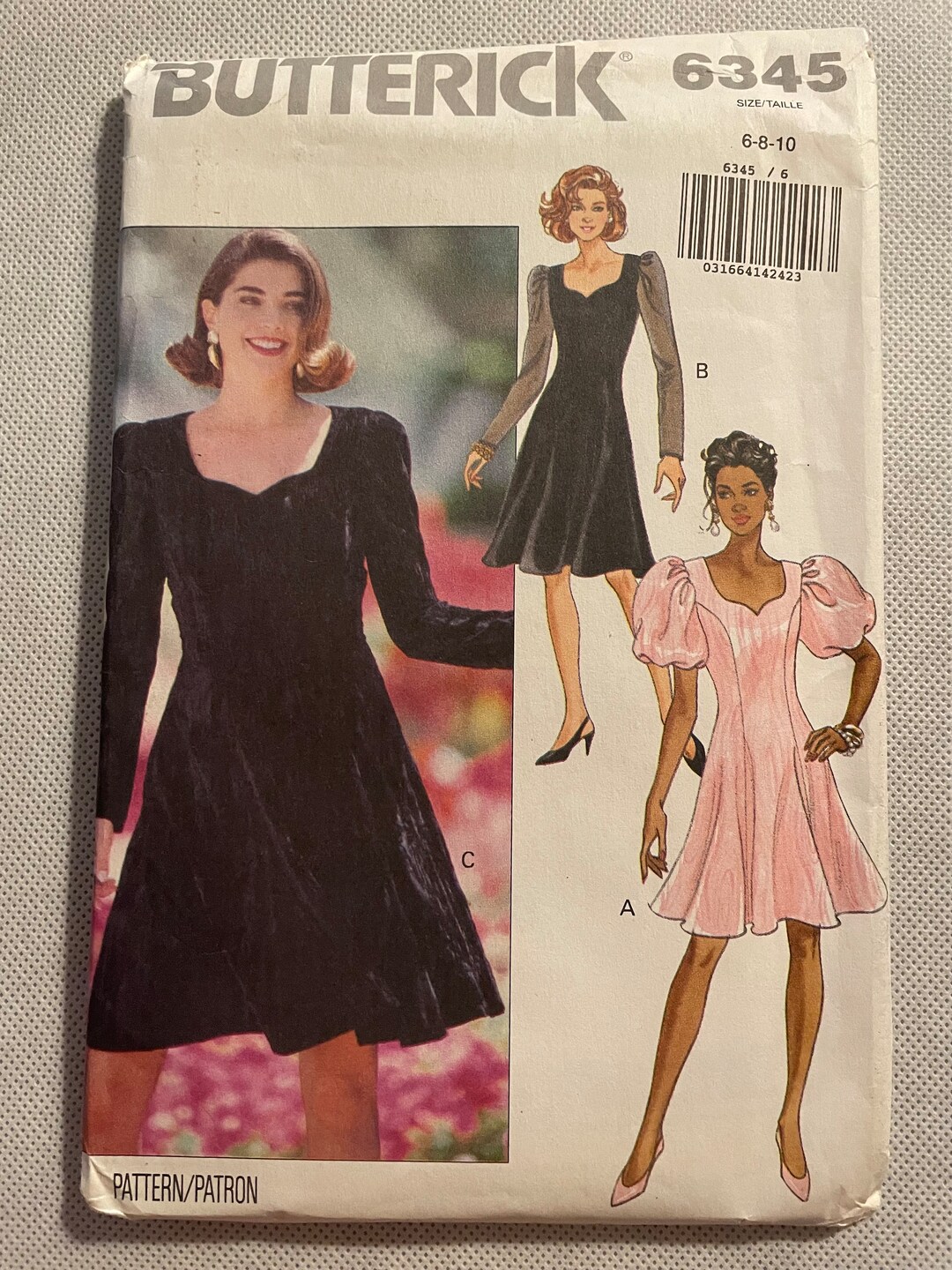 Butterick Sewing Pattern 6345 Misses Evening Dress Sizes 6 8 10 Petite ...