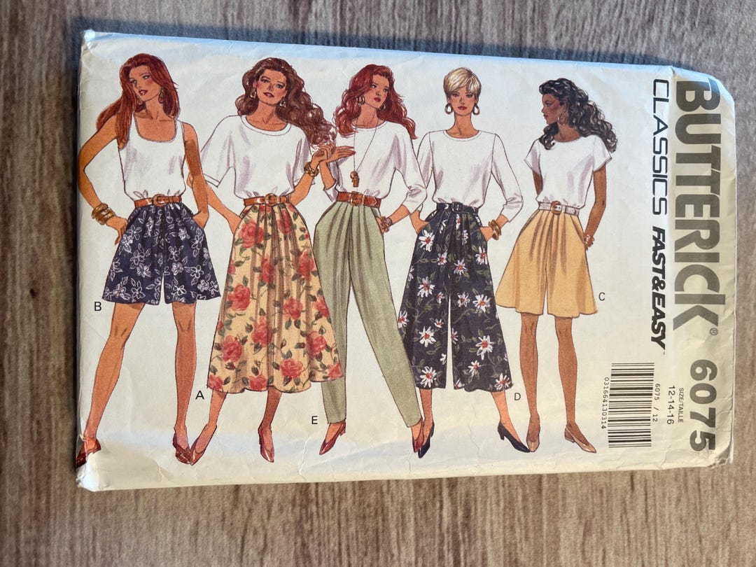 Butterick Fast and Easy Sewing Pattern 6075 Misses Skirt Split Skirt ...