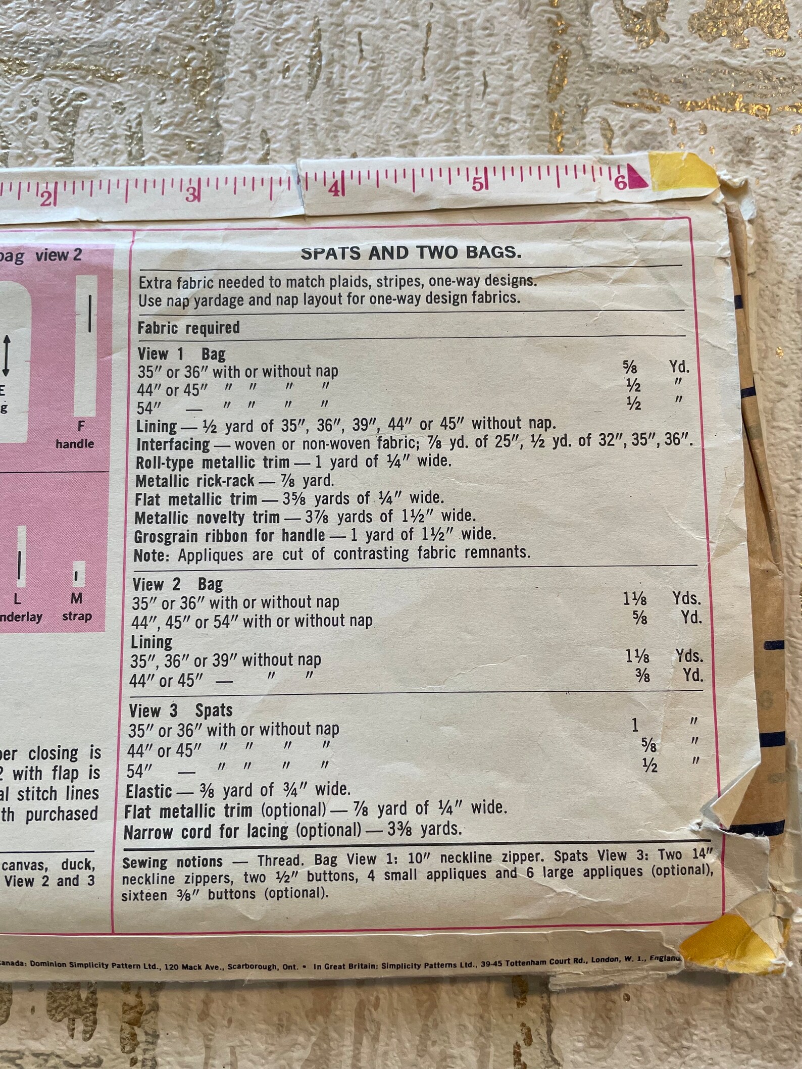 Simplicity Sewing Pattern 9553 Shoulder Bag Spats Vintage 1970s Cut - Etsy